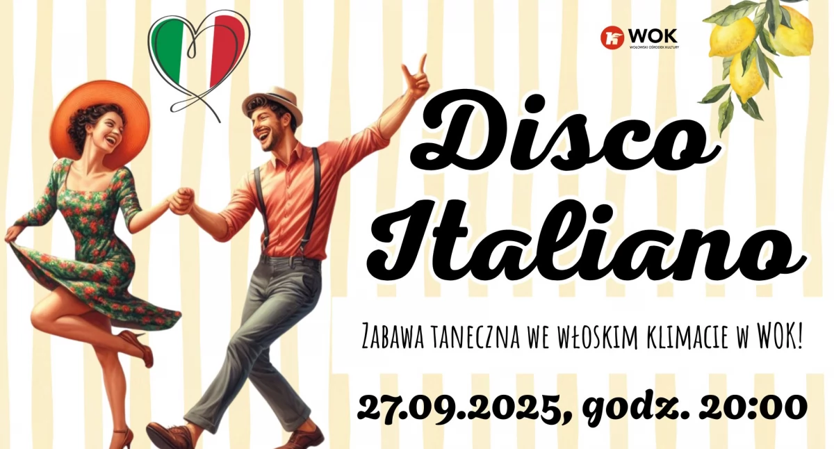 DISCO ITALIANO – włoska noc taneczna w Wołowie - wiadomości Dolny Śląsk